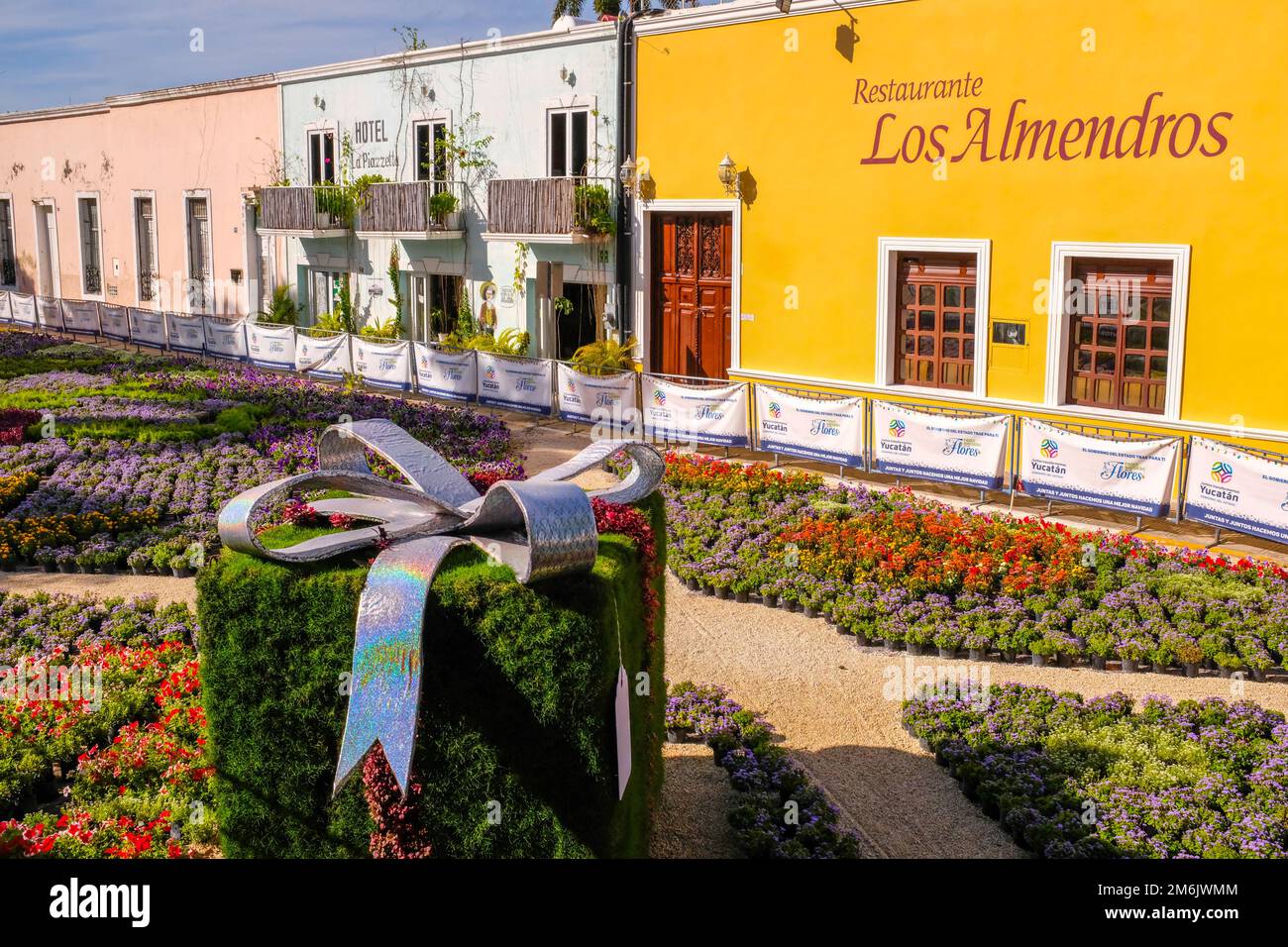 Christmas flower exhibit, Parque de La Mejorada, Historical center of ...