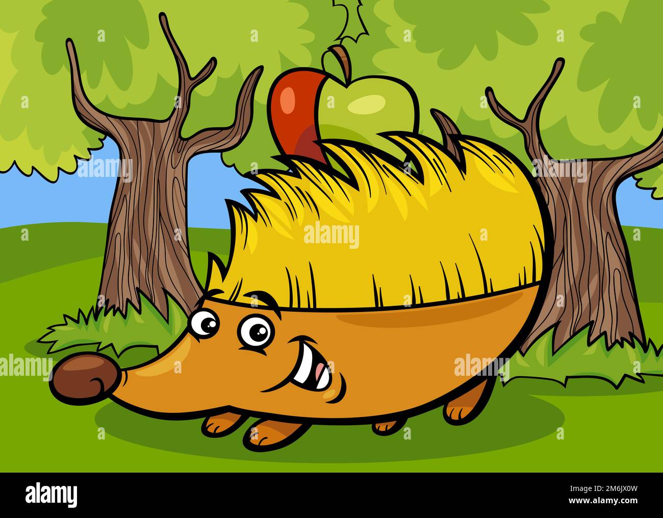 Vector illustration hedgehog cartoon hi-res stock photography and ...