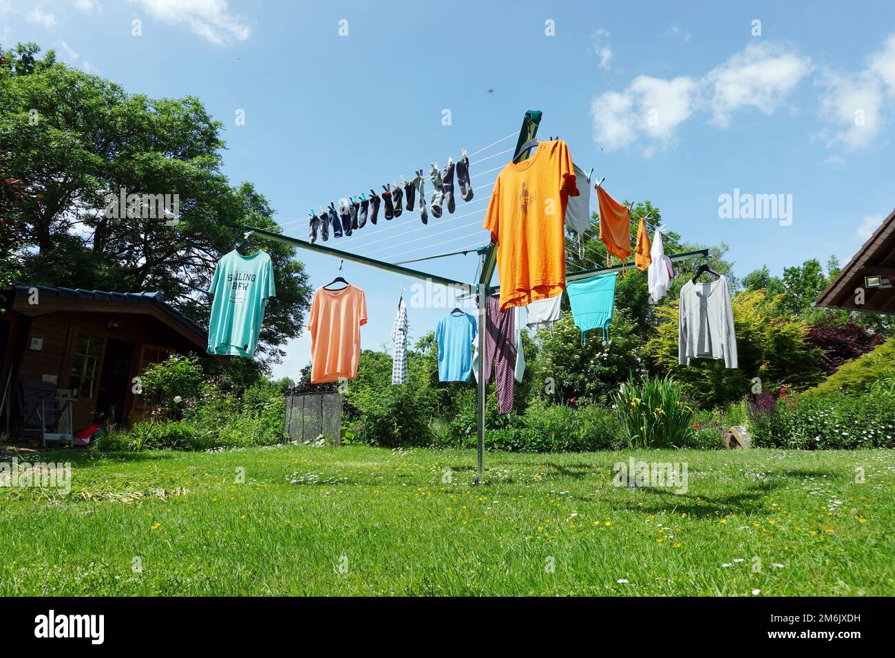 Rotary dryer - energy saving clothes dryer Stock Photo - Alamy