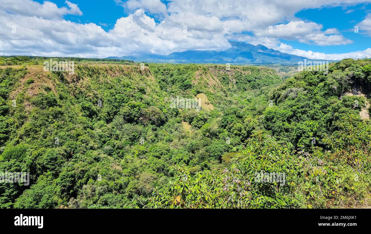 Panama, Los Molinos, volcanic canyon covered with dense tropical ...