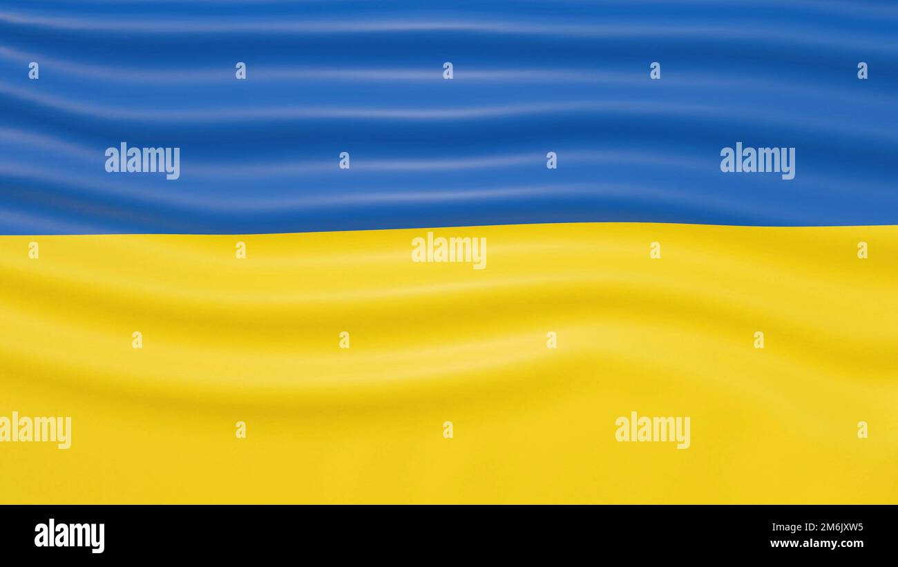 Ukraine flag waving Stock Photo - Alamy