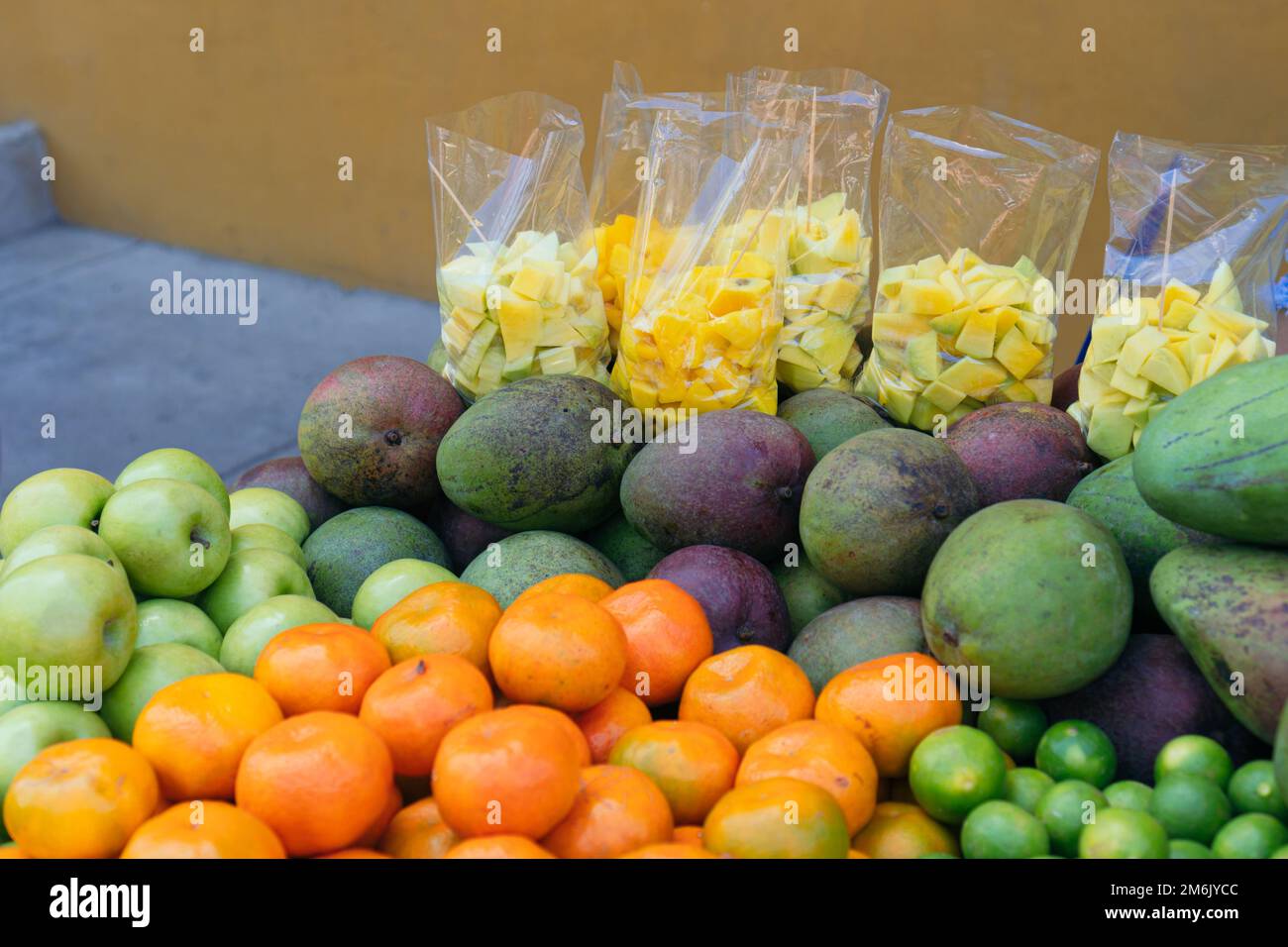 View of tropical fruits in Cartagena, Colombia Stock Photo - Alamy