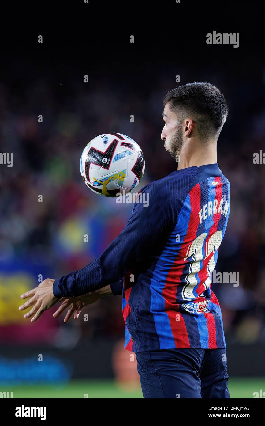 BARCELONA - NOV 5: Ferran Torres in action during the LaLiga match ...