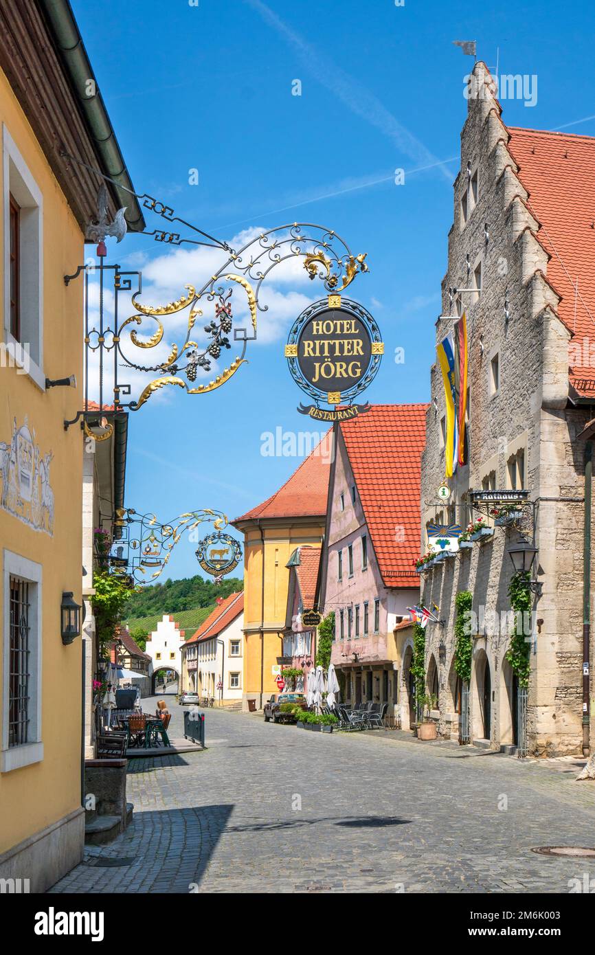 The historic old town of Sommerhausen in Lower Franconia Stock Photo ...