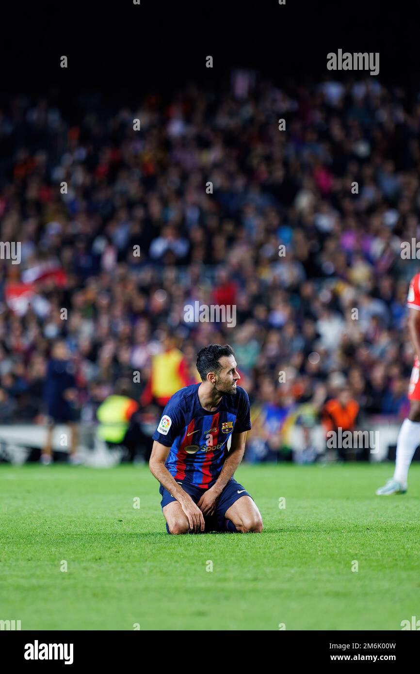 BARCELONA - NOV 5: Sergio Busquets in action during the LaLiga match ...