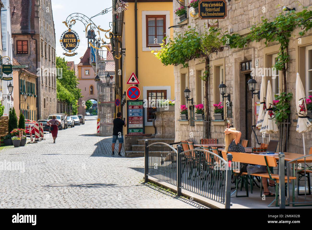 The historic old town of Sommerhausen in Lower Franconia Stock Photo ...