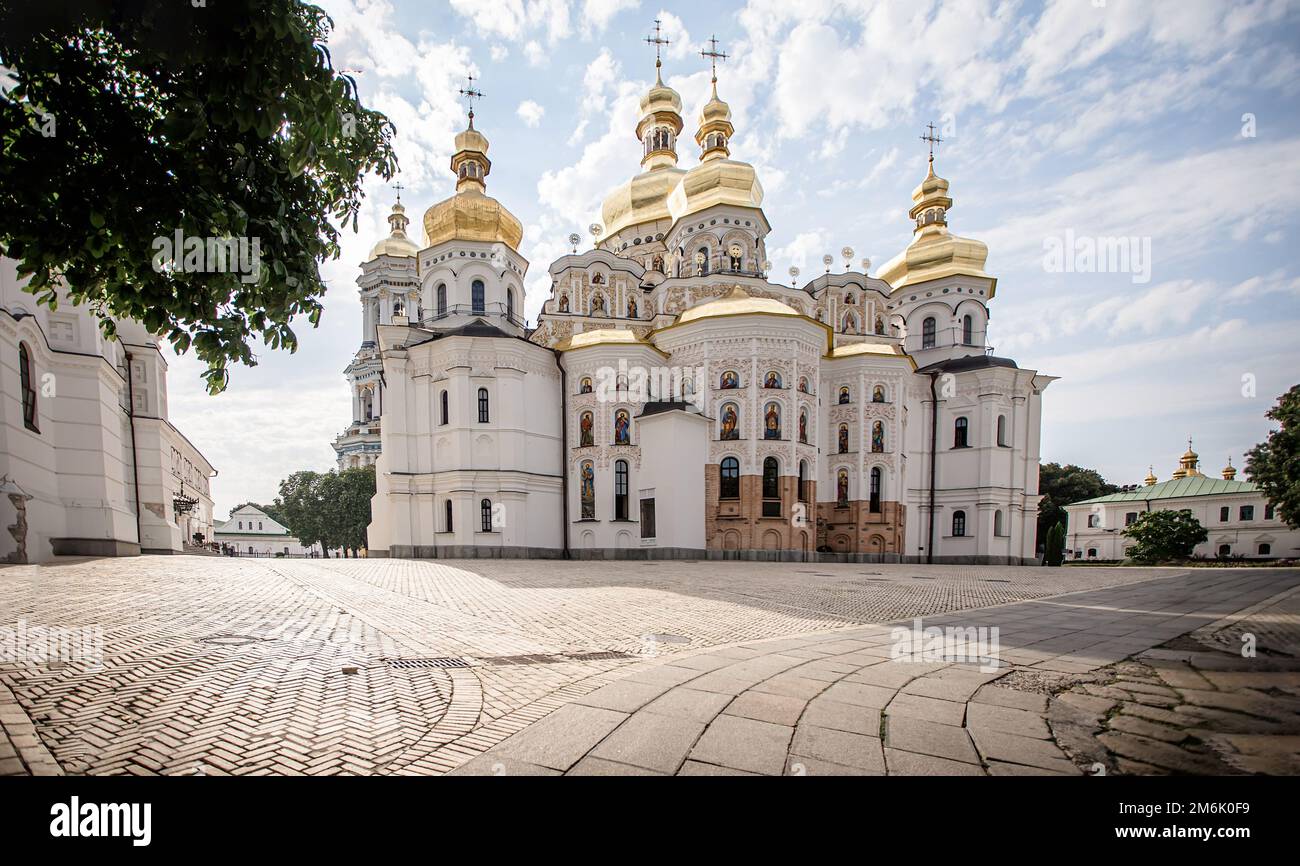 Kyiv Pechersk Lavra, Holy Dormition cathedral. Main temple of Kyiv ...