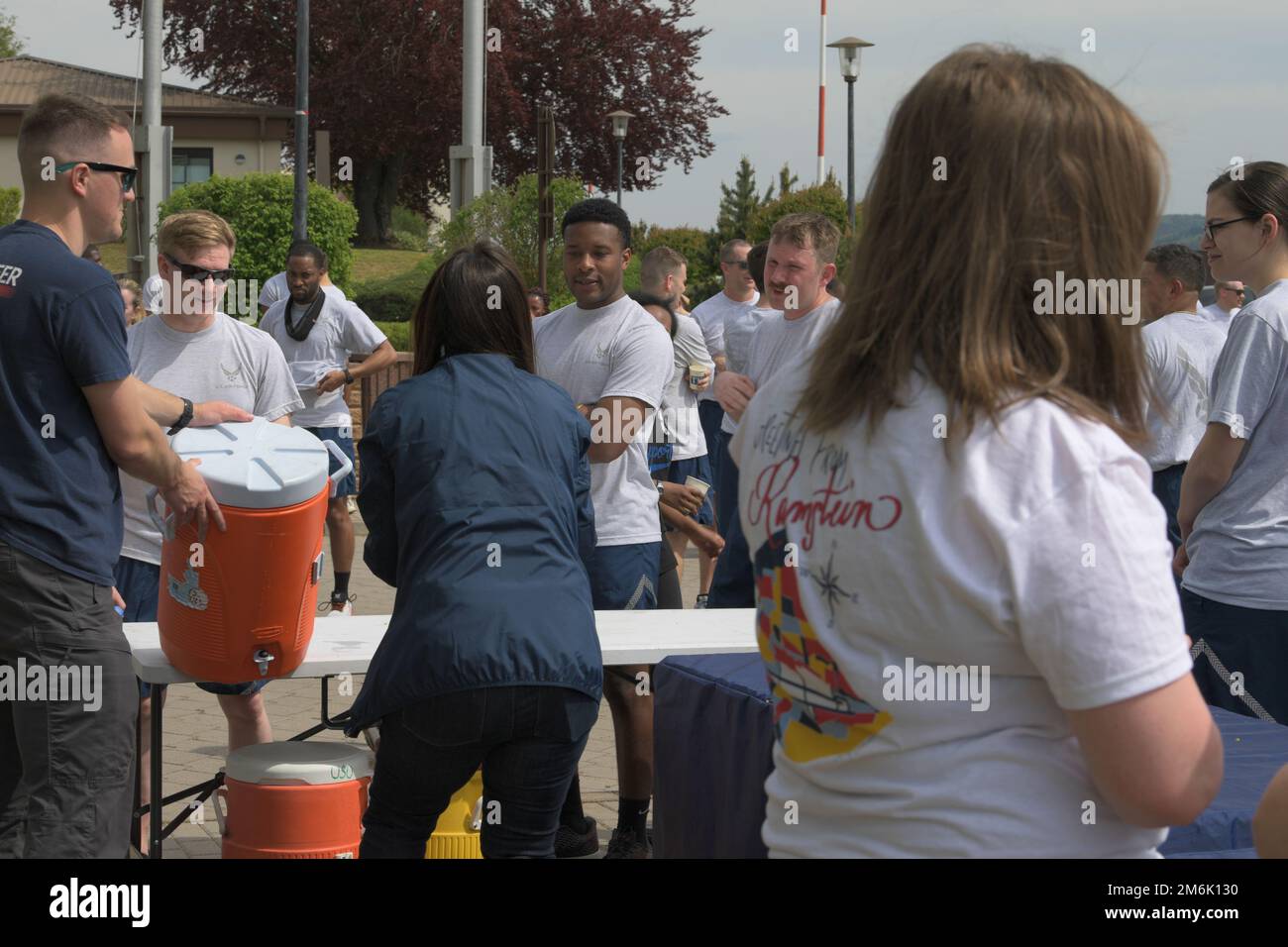 U.S Air Force Airmen from the 86th Airlift Wing who completed a wing ...