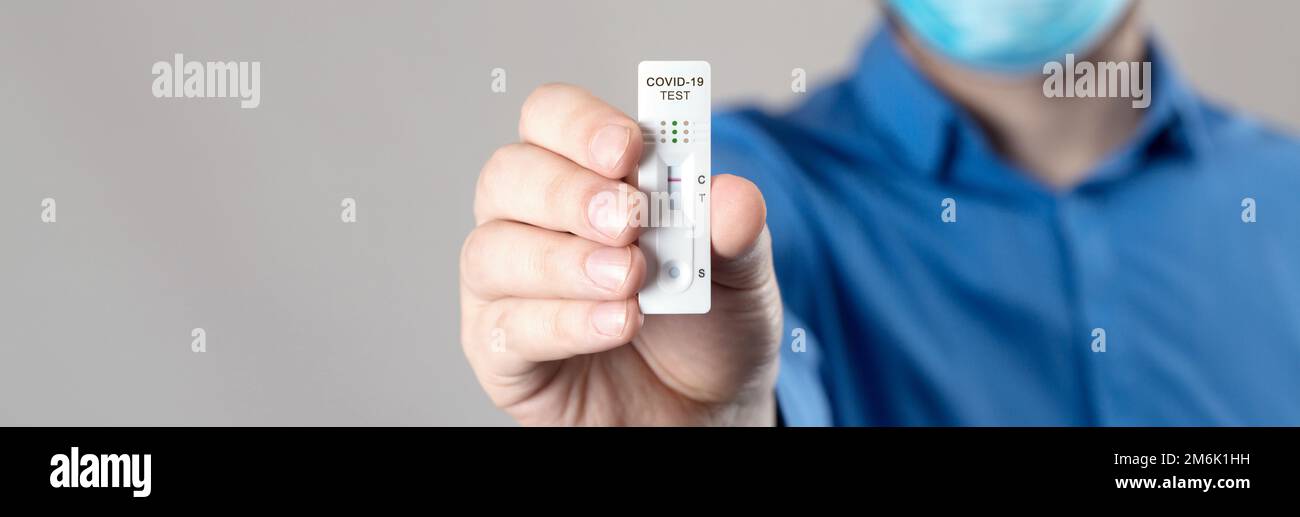 Negative test result by using rapid test device for COVID-19 Stock ...