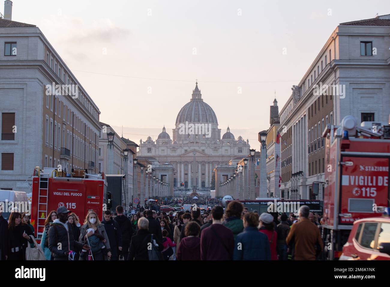 Rome, Italy. 4th Jan, 2023. View of facade of St. Peter's Basilica at ...