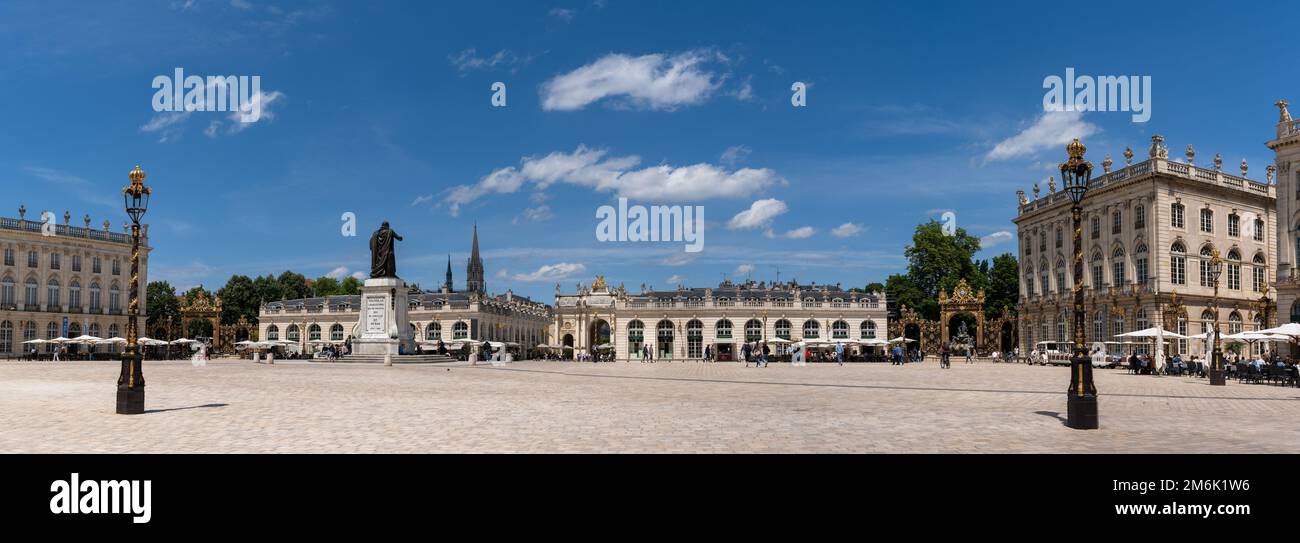 Panorama view of the historic 18th-century Stanislas Square in the city ...