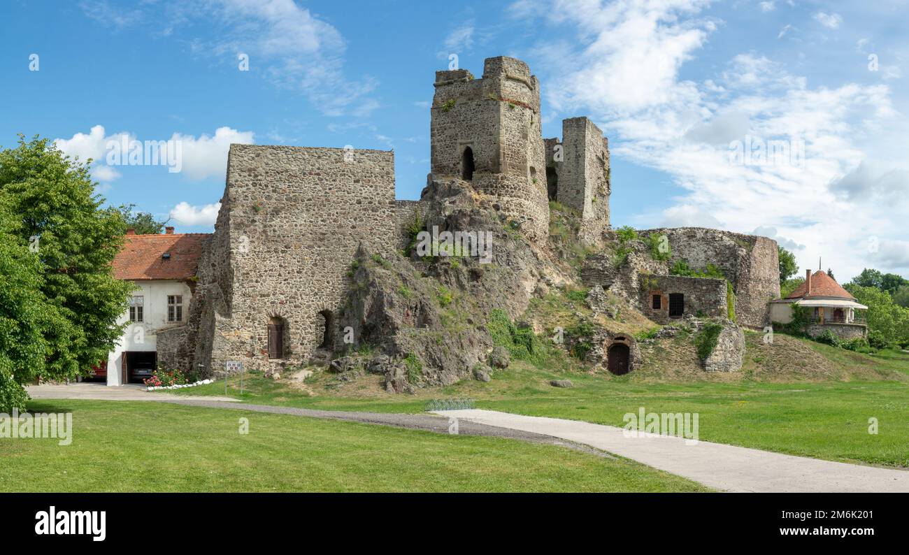 Ruins of the Levice Castle. Levicky hrad, Slovakia Stock Photo - Alamy