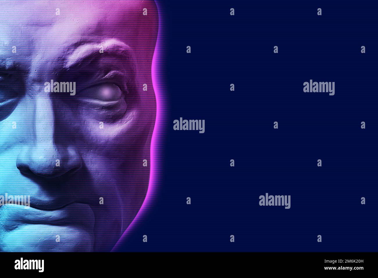 Neon face collage hi-res stock photography and images - Alamy