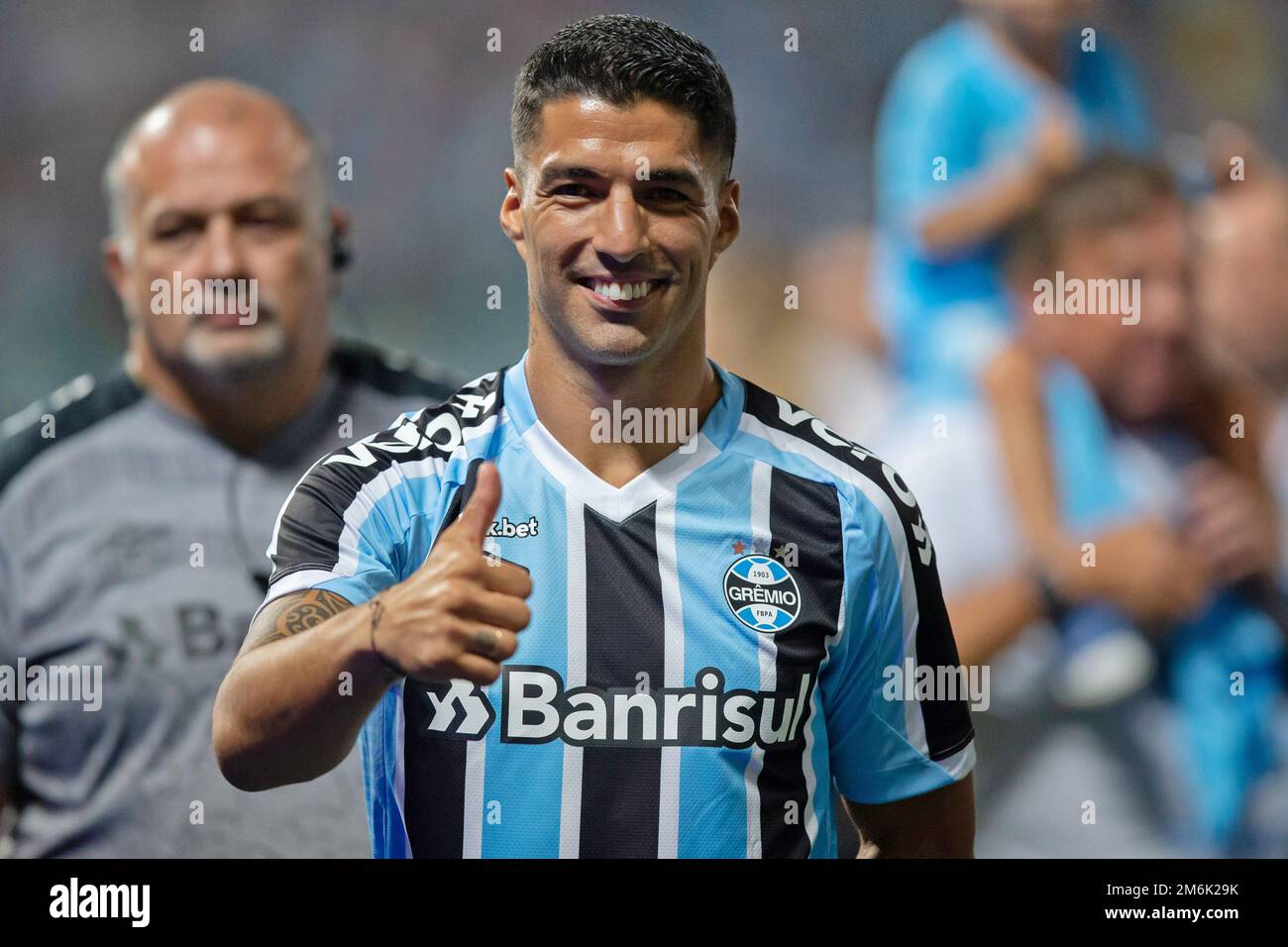 Porto Alegre, Brazil. 04th Jan, 2023. Luis Suarez is presented as ...
