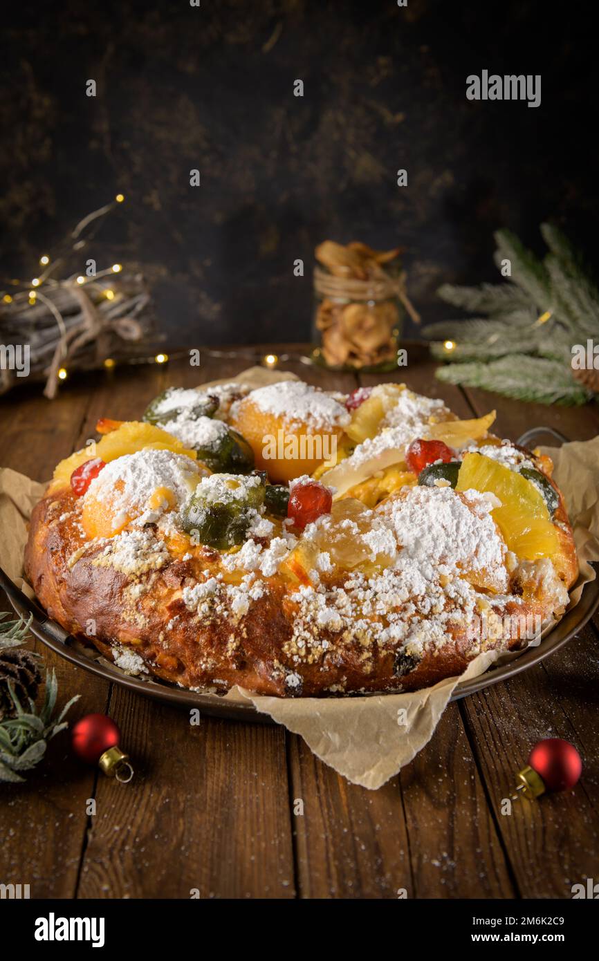 Bolo do Rei or King's Cake, Made for Christmas, Carnavale or Mardi Gras ...