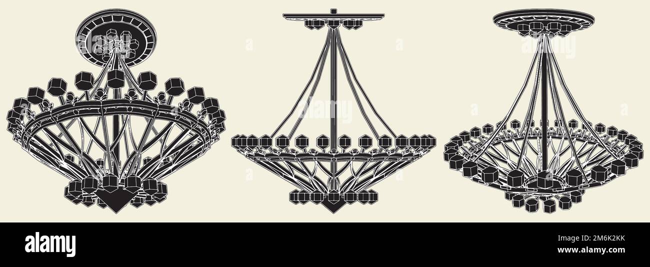 Luster Chandelier Vector Stock Vector Image & Art - Alamy