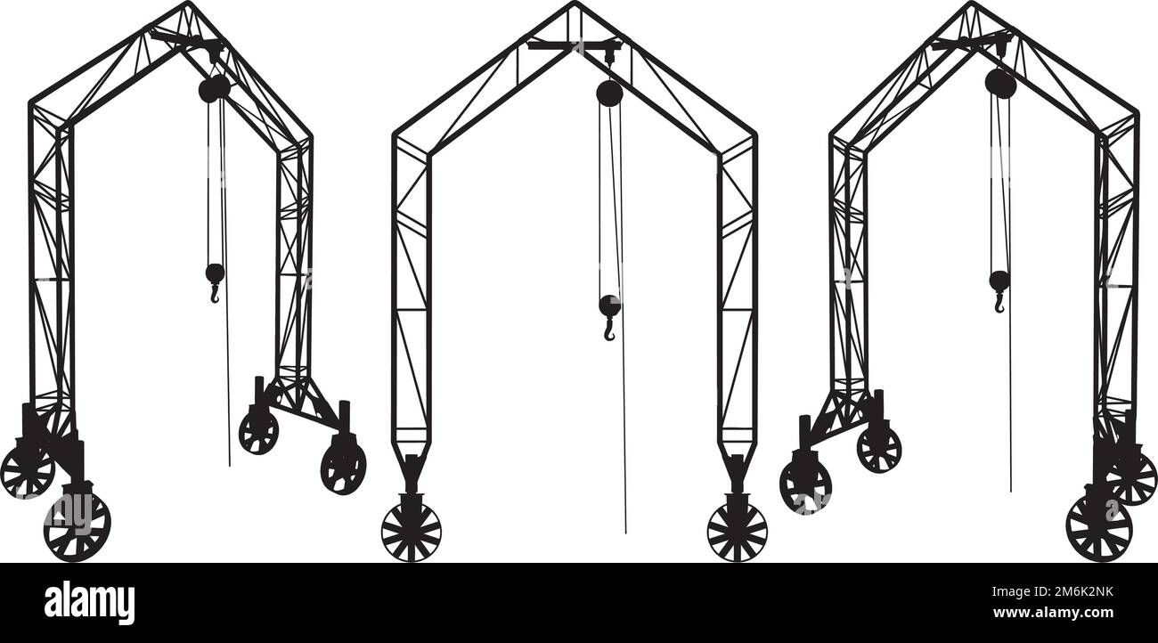 Elevating Construction Crane Vector Stock Vector Image & Art - Alamy