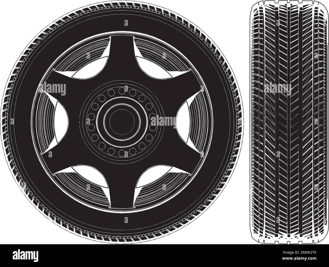 Car Wheel Tire Vector Stock Vector Image & Art - Alamy
