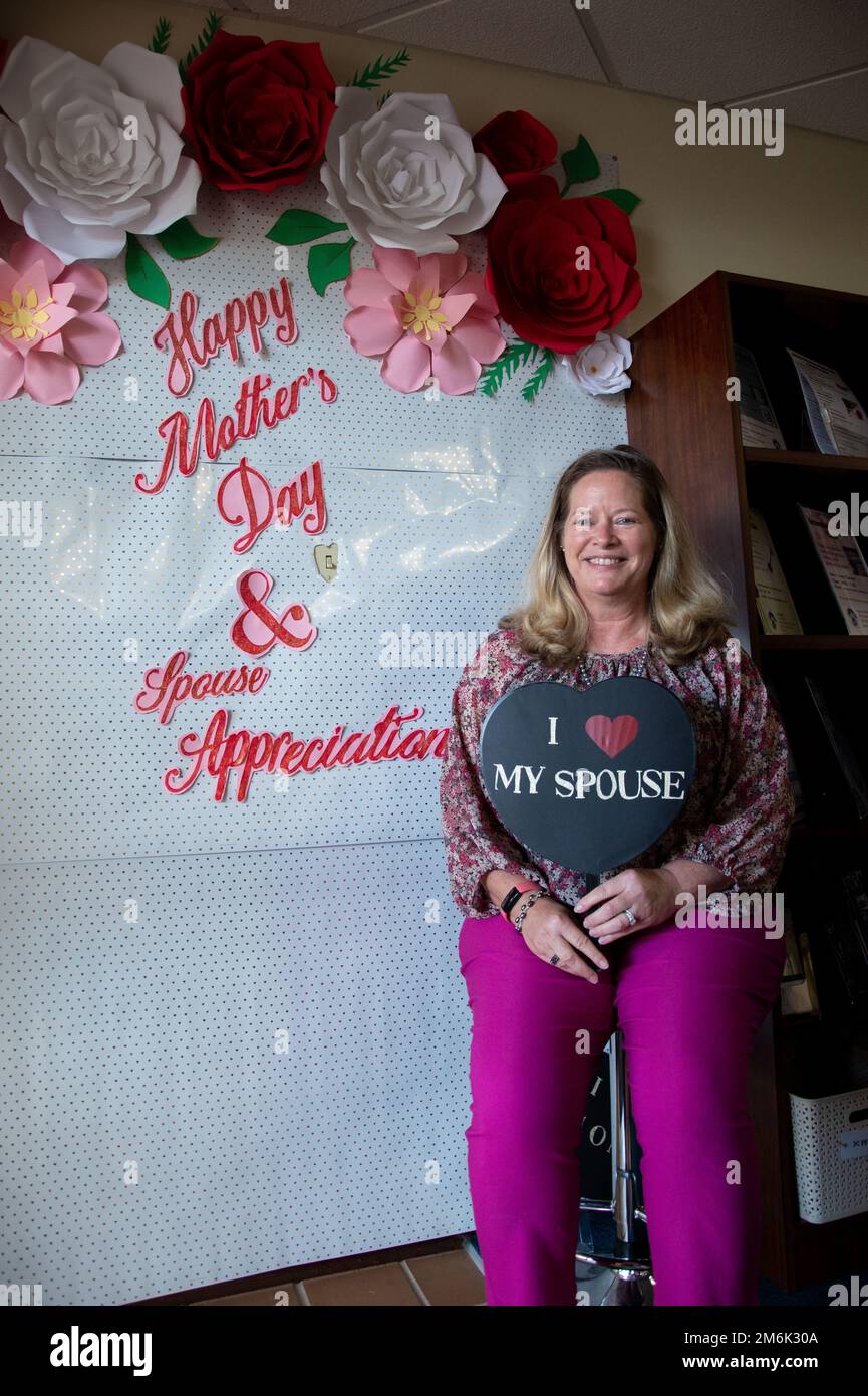 Charlotte Rupp poses for a picture at the Airman and Family Readiness ...