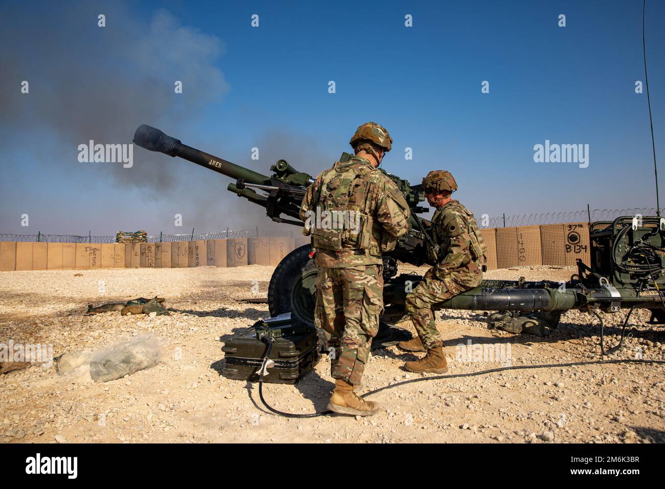 U.S. Army 1st Sgt. Robert G. Shattuck Jr., assigned to Bravo Battery ...