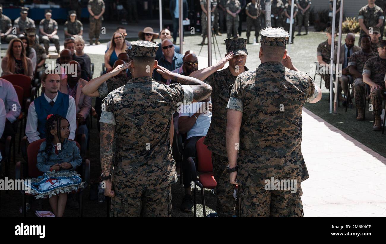 U.S. Marines with I Marine Expeditionary Force, relieve Sgt. Maj ...