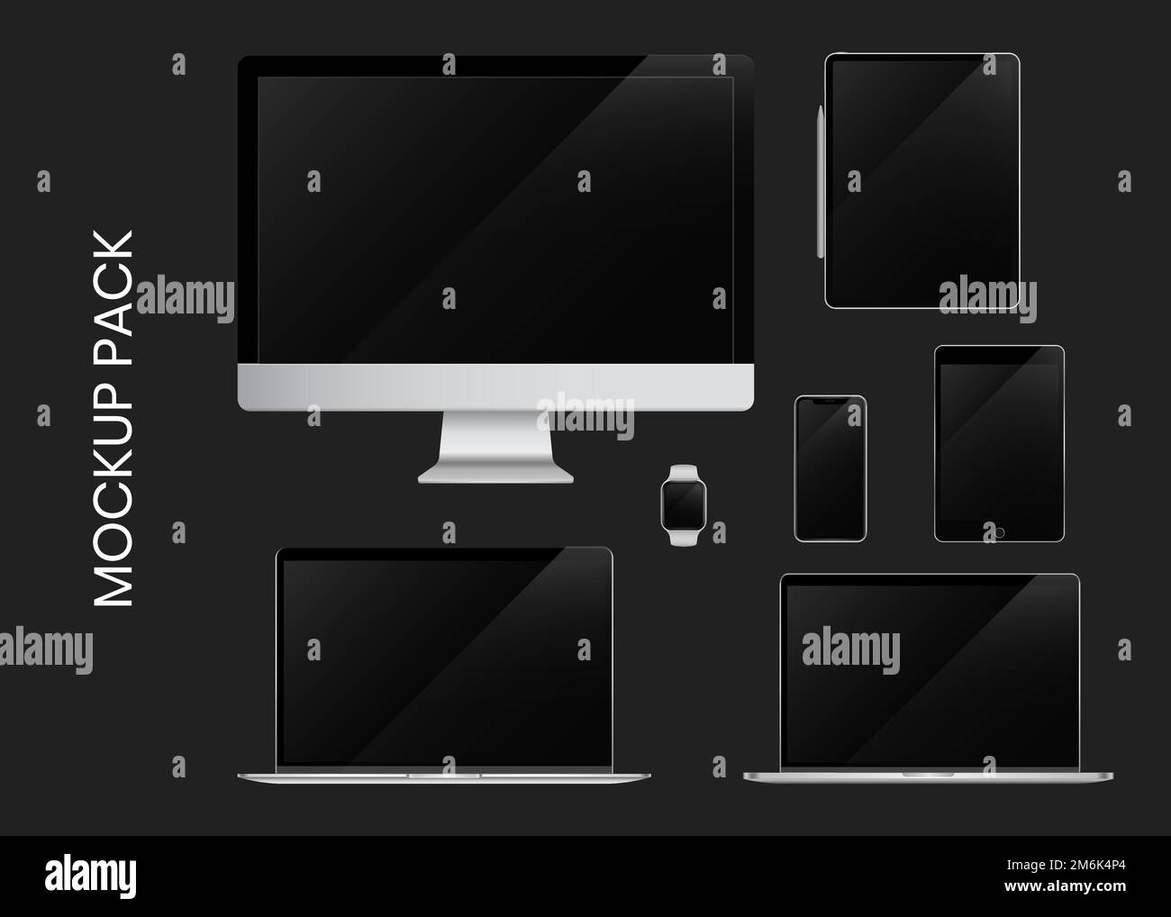 Digital modern devices mockup pack Stock Vector Image & Art - Alamy