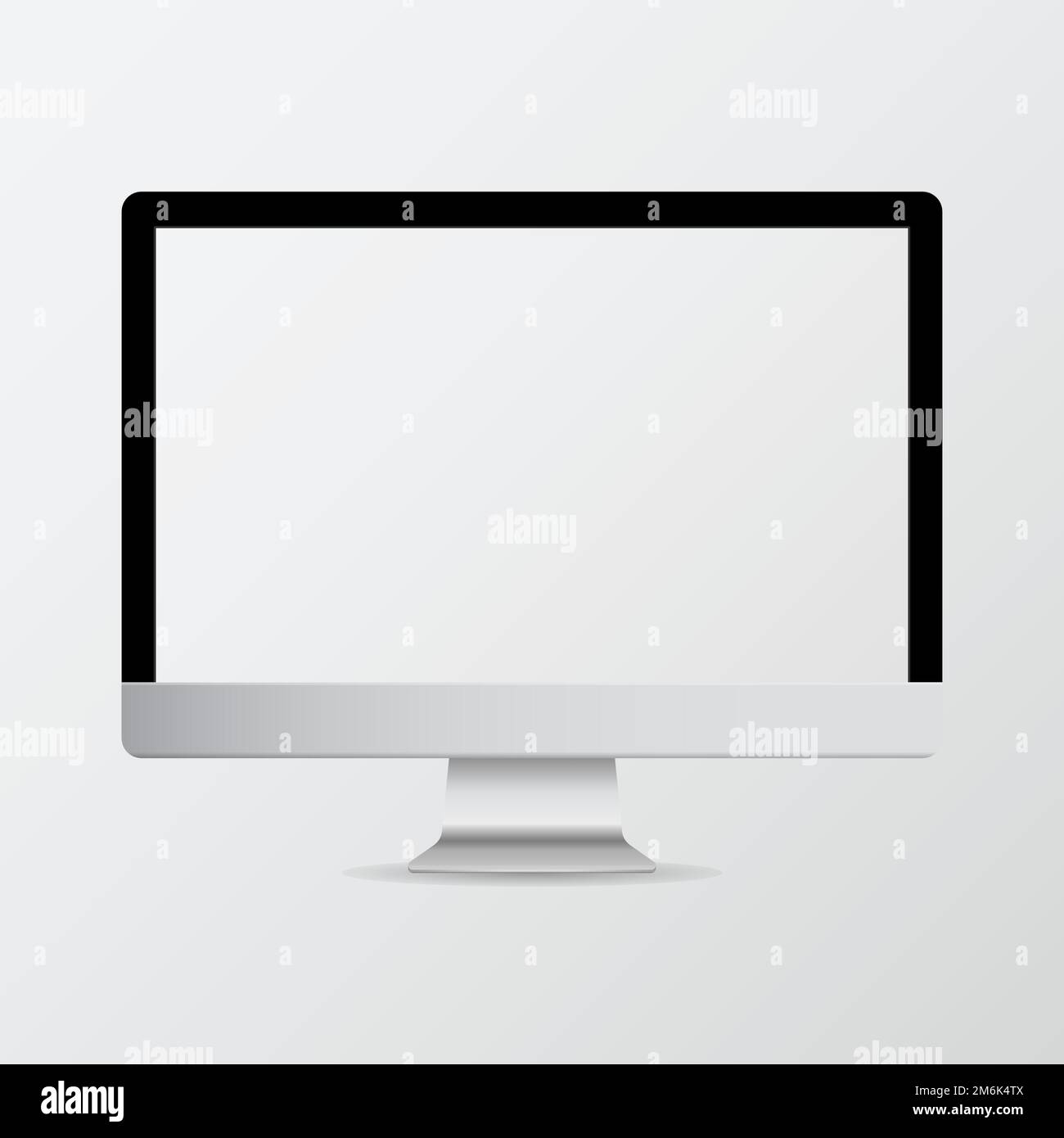 White personal computer mockup Stock Vector Images - Alamy