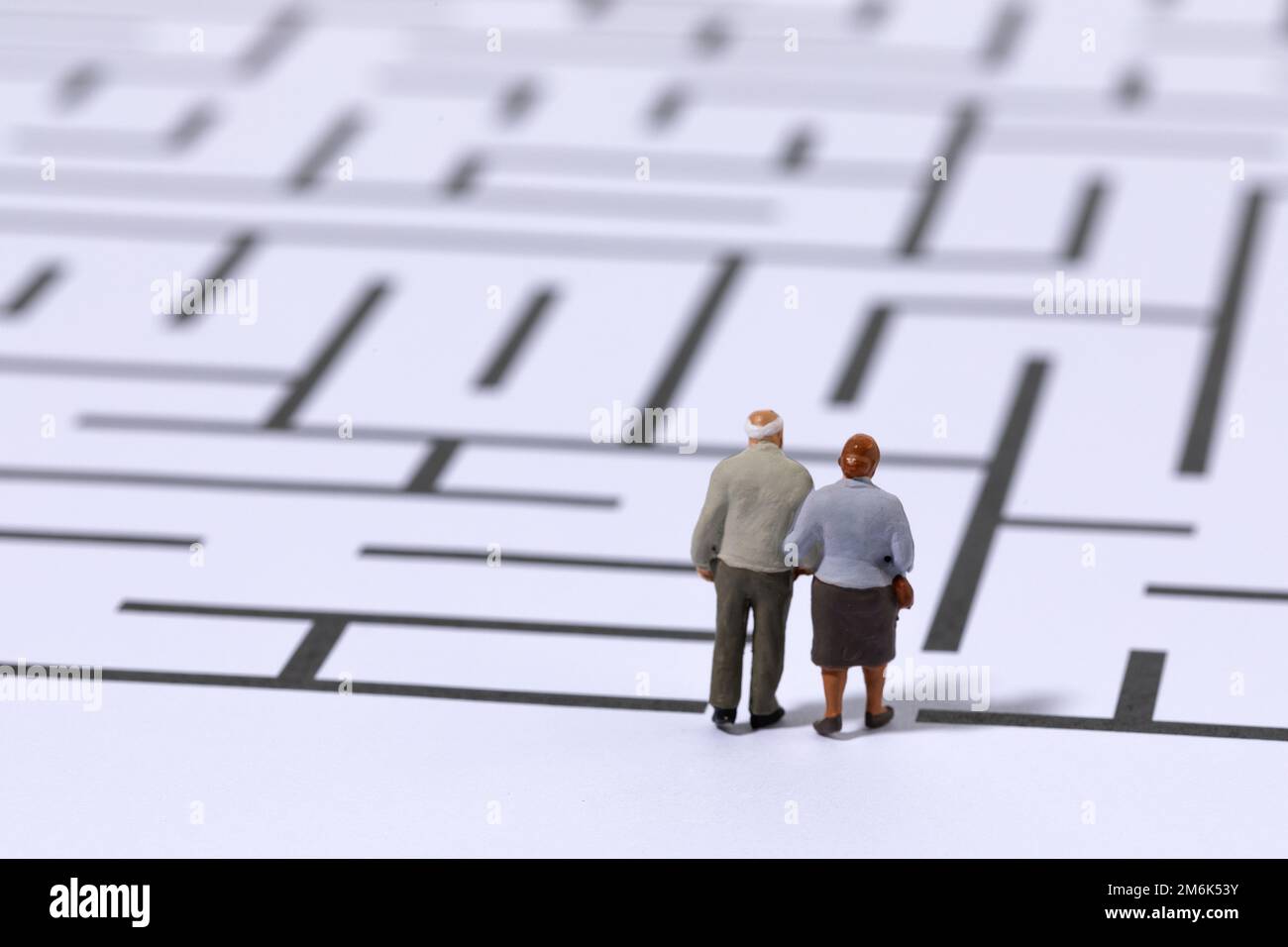 brain health and dementia series a miniature of the old man standing in ...