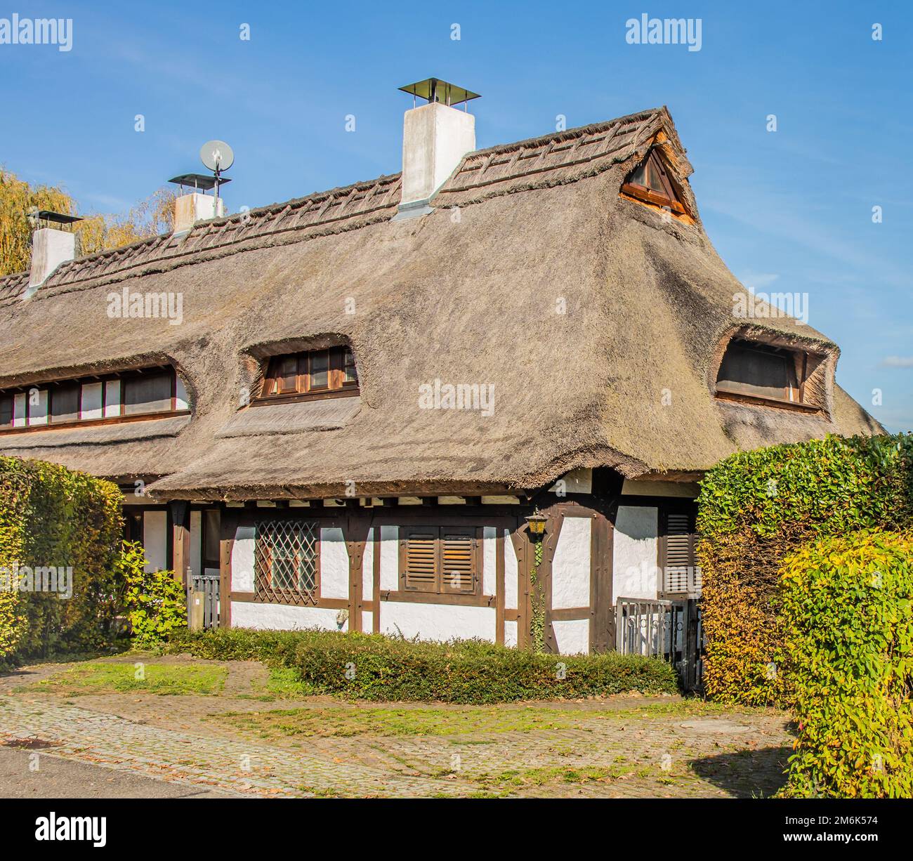 Thatched roof house Constance Stock Photo - Alamy
