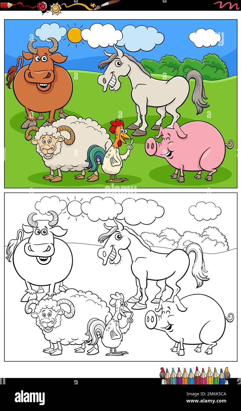 Coloring Book Pages Of Animal Groups
