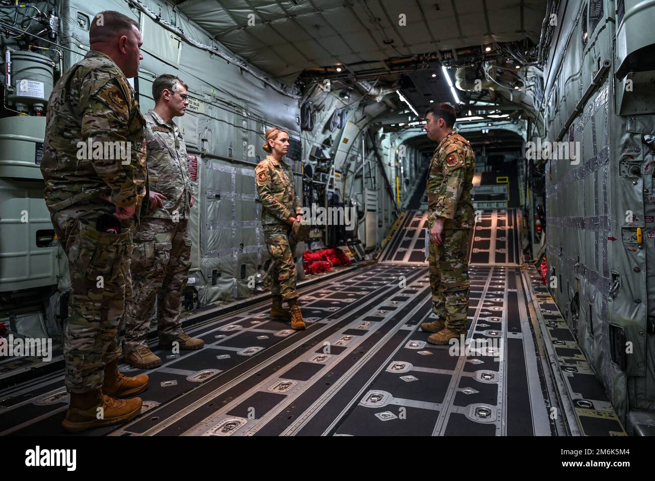 Maj. Gen. Michele C. Edmondson, Second Air Force commander, receives a ...