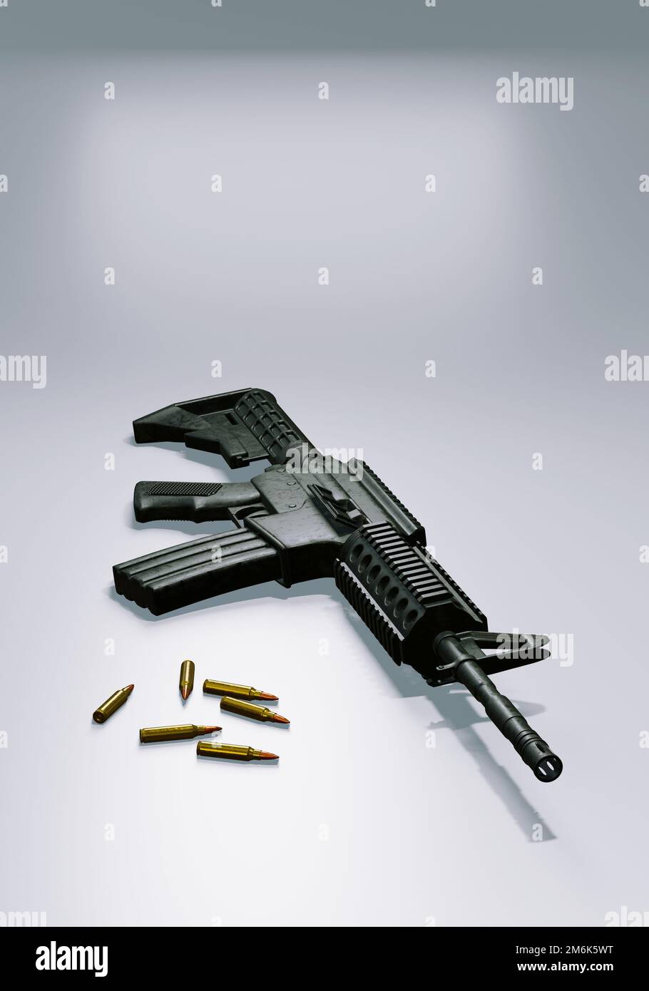 Rifle gun with bullets Stock Photo - Alamy