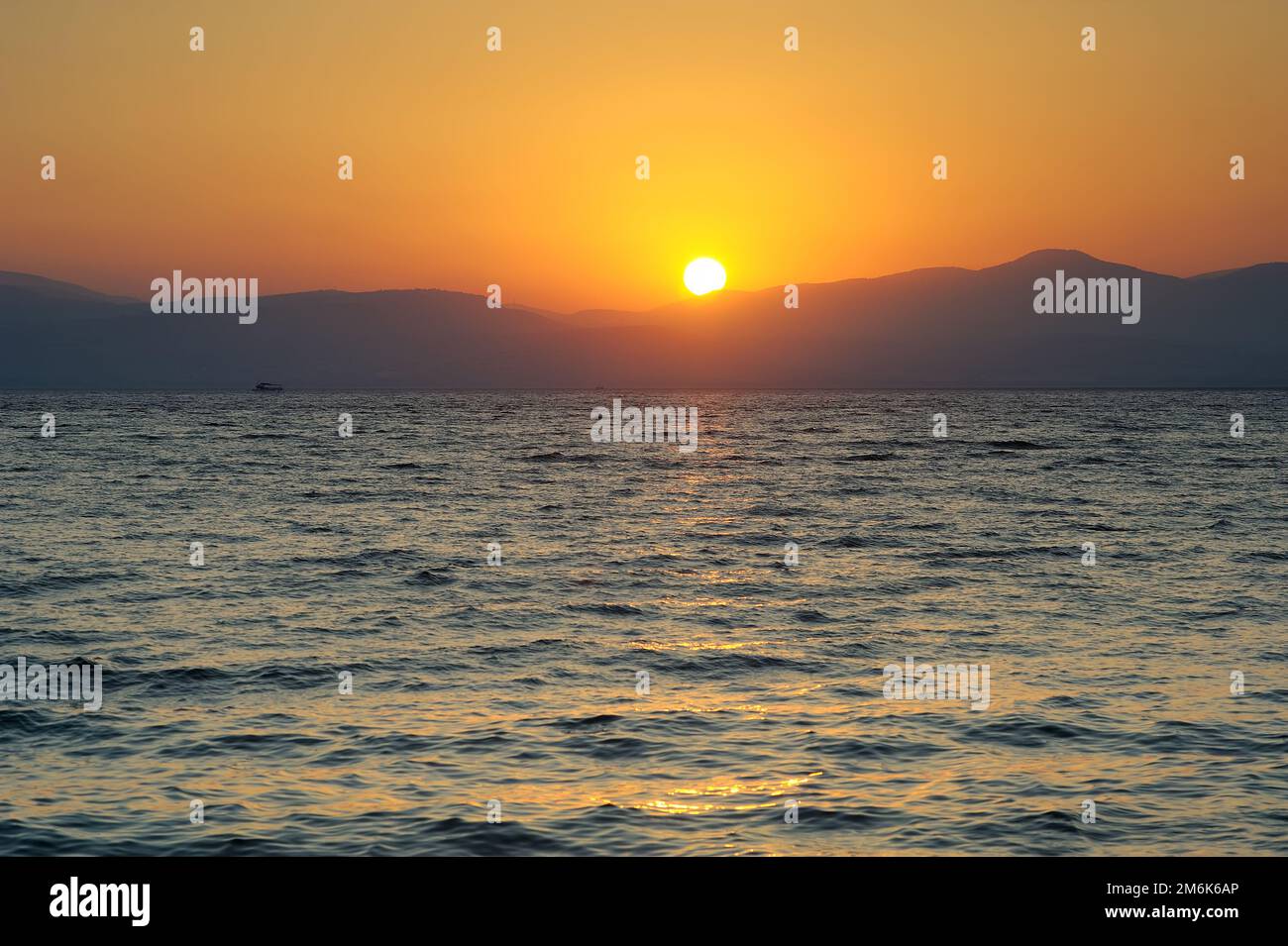 Lake Kinneret on the Sunset Stock Photo - Alamy