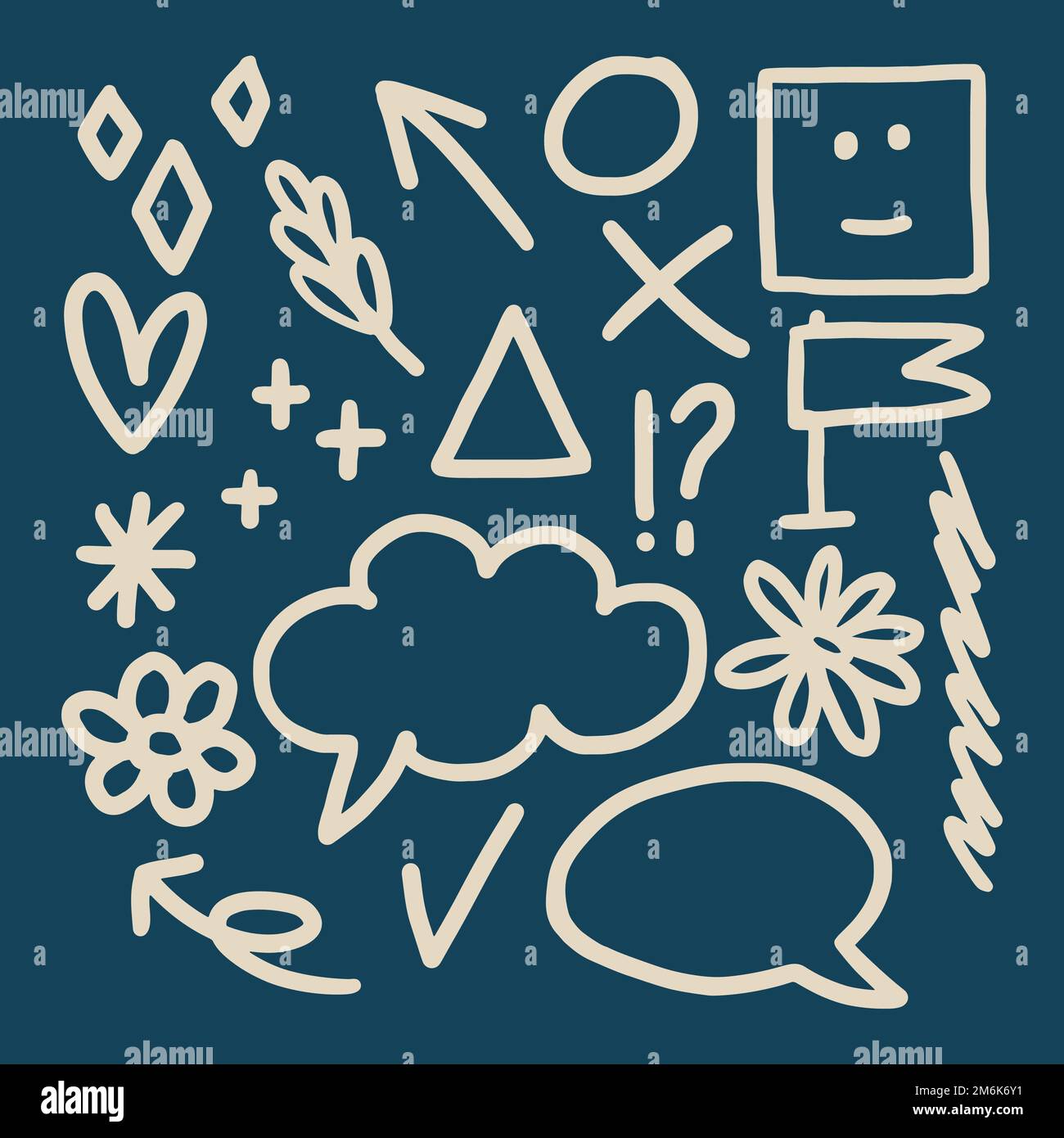 Messy doodles and scribbles design element vectors Stock Vector Image ...