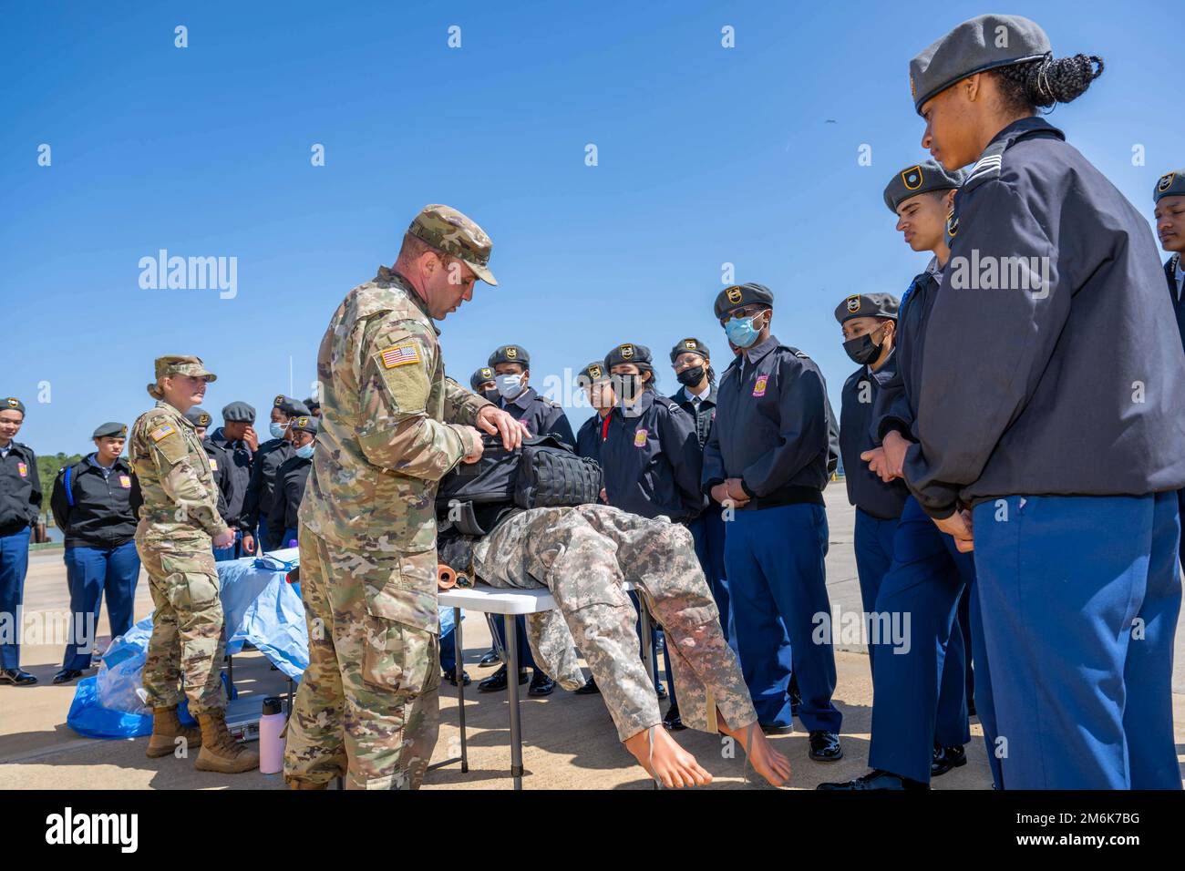U.S. Army Staff Sgt. Cody Miller, combat medic, and Spc. Brooke Thomas ...