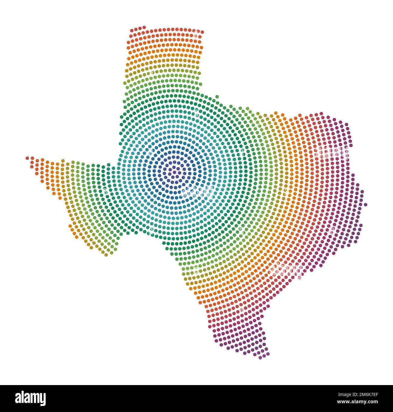 Texas dotted map. Digital style shape of Texas. Tech icon of the US ...