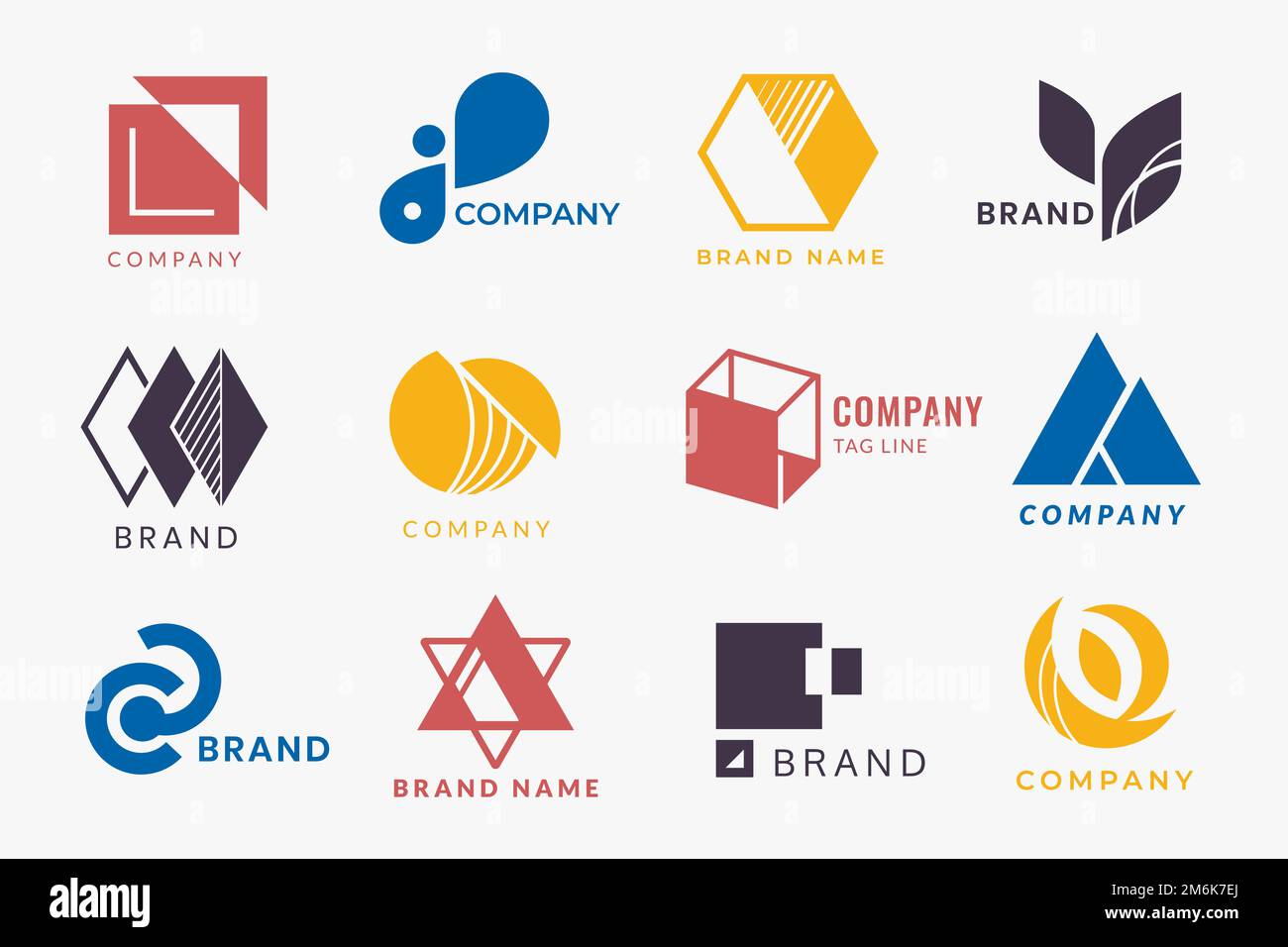 Company branding logo designs vector collection Stock Vector Image ...