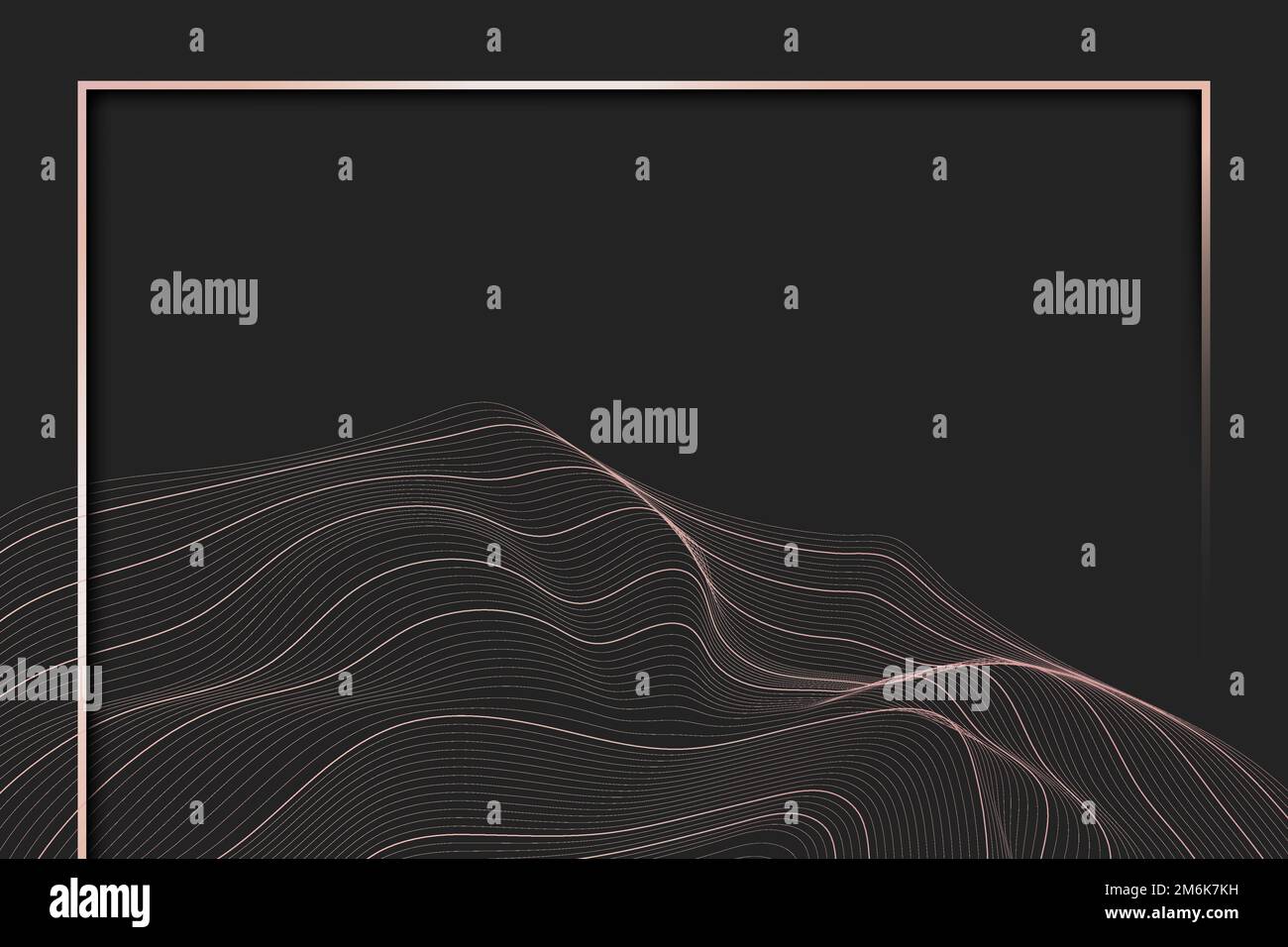 Gold frame topographic contour lines background vector Stock Vector ...