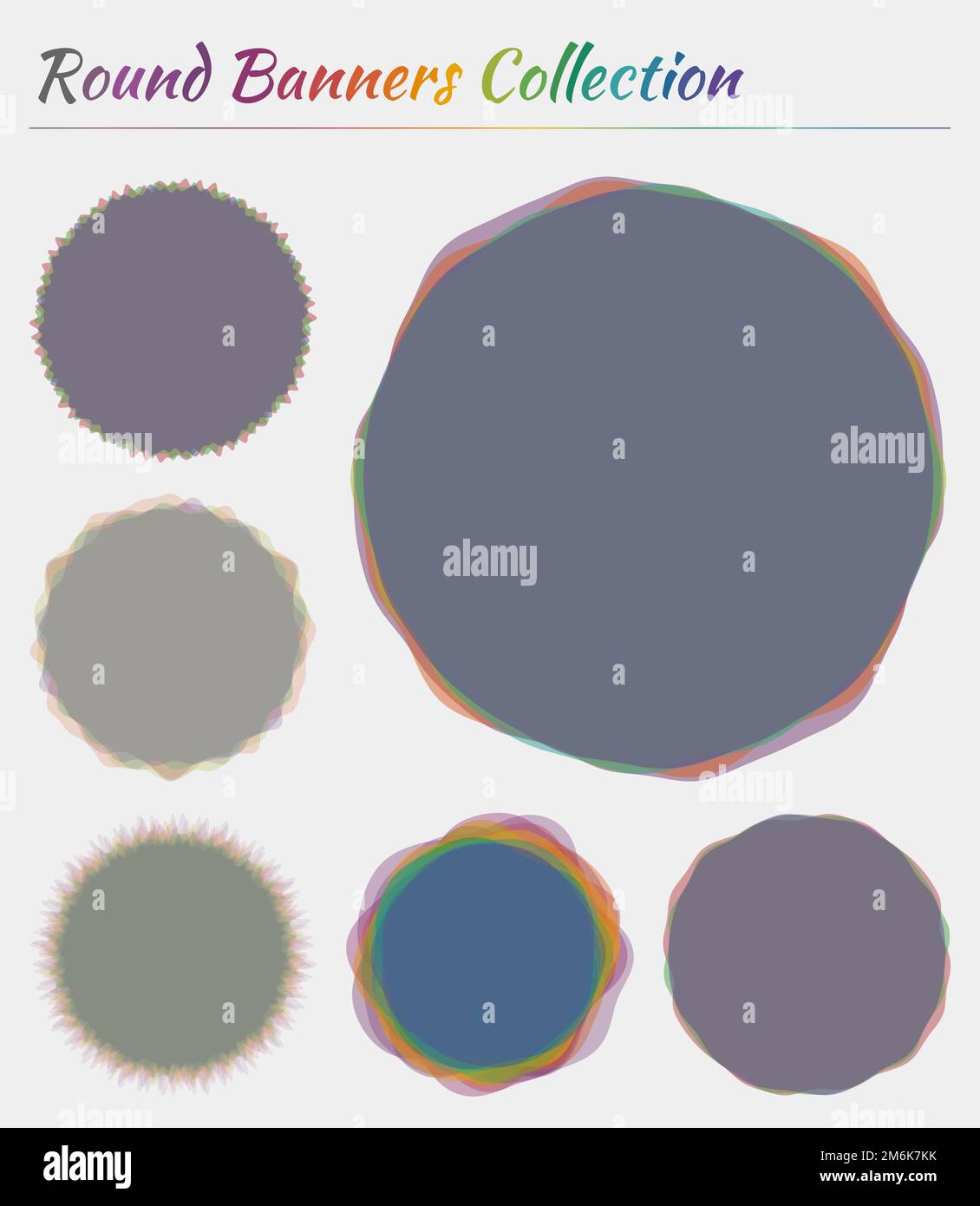 Round logos collection. Circular backgrounds in spectral colors ...