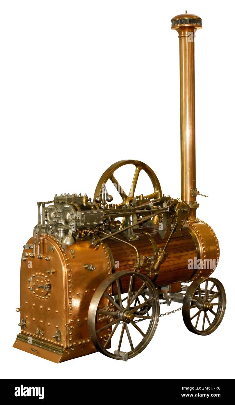 Model of an ancient steam engine Stock Photo - Alamy