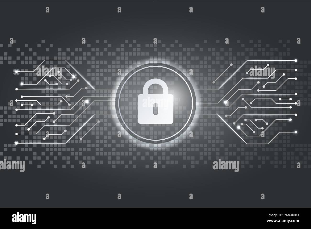 White padlock icon computer security system vector Stock Vector Image ...