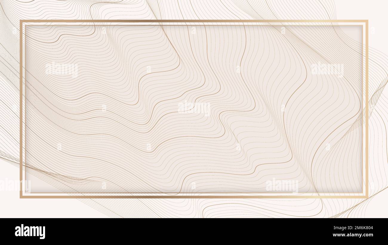 Gold frame with contour background vector Stock Vector Image & Art - Alamy