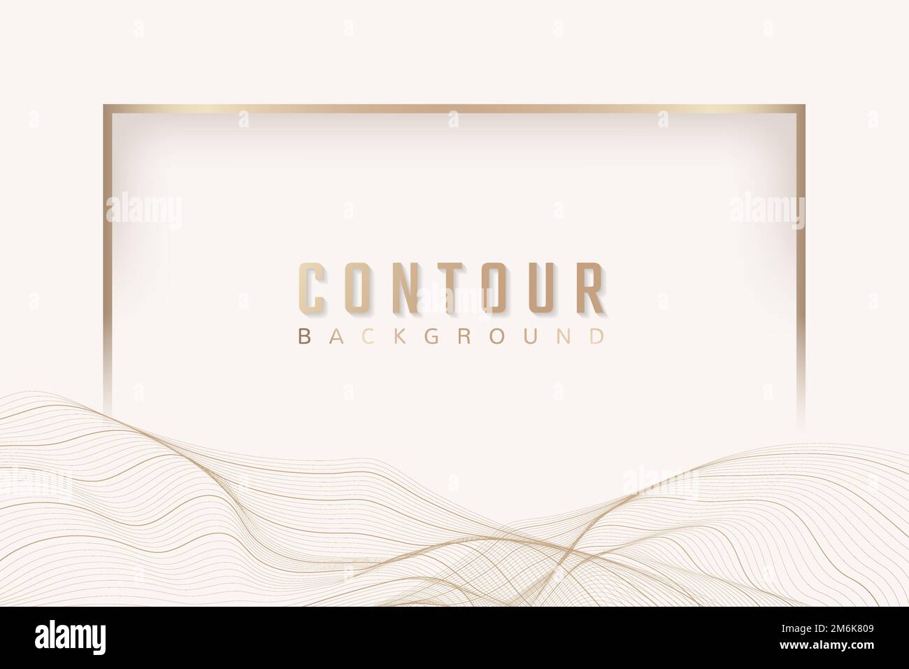 Gold frame with contour background vector Stock Vector Image & Art - Alamy