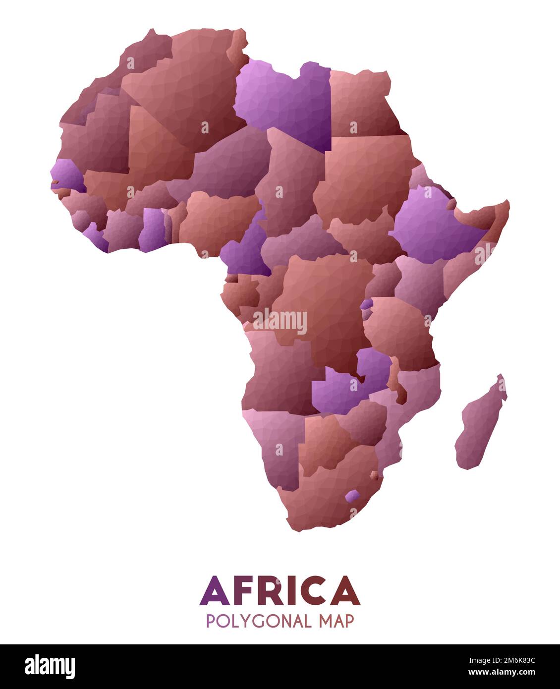 Africa Map. Actual low poly style continent map. Artistic vector ...
