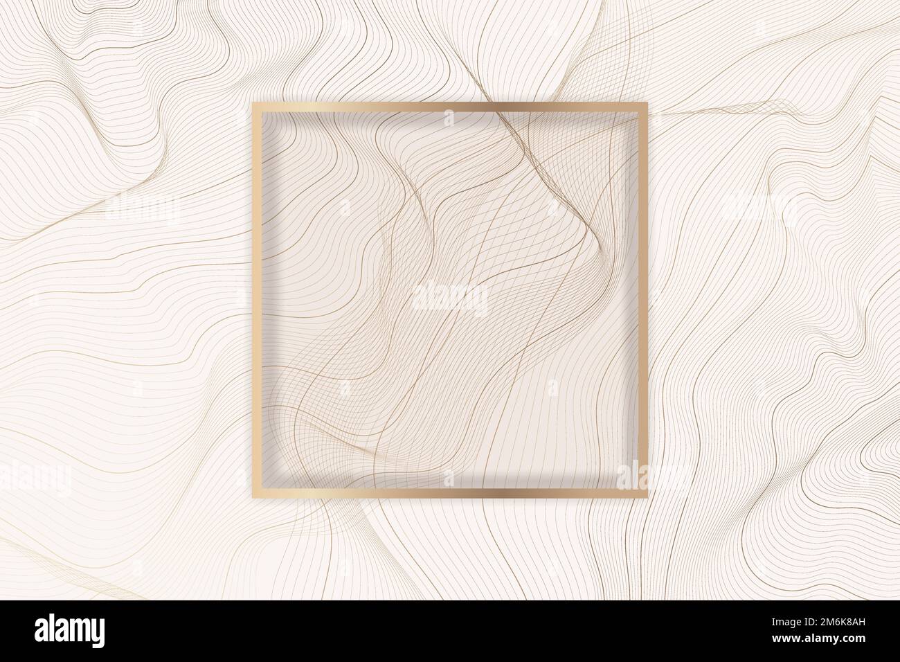 Gold frame with contour background vector Stock Vector Image & Art - Alamy