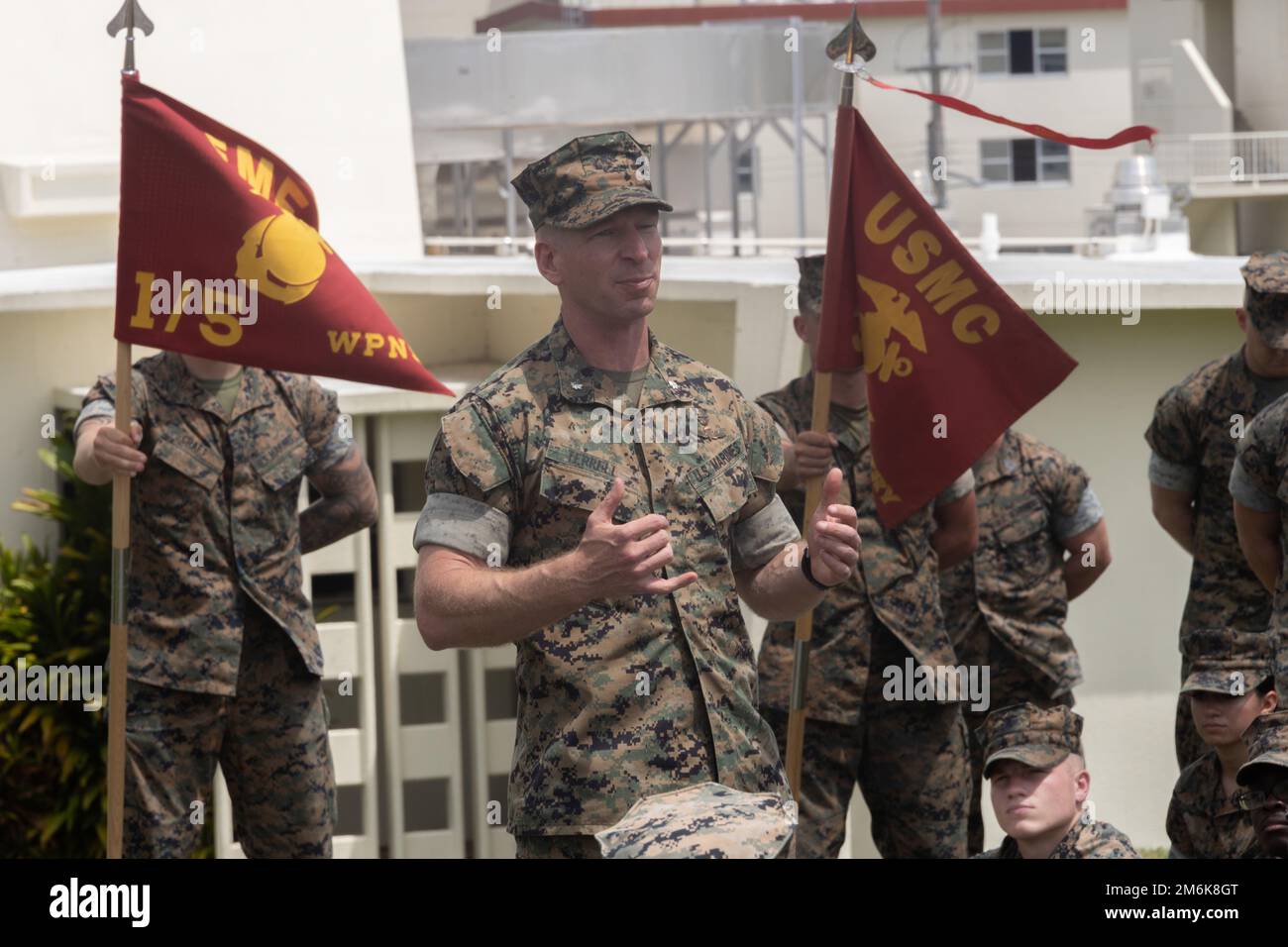 U.S. Marine Corps Lt. Col. Andrew Terrell, commanding officer of ...