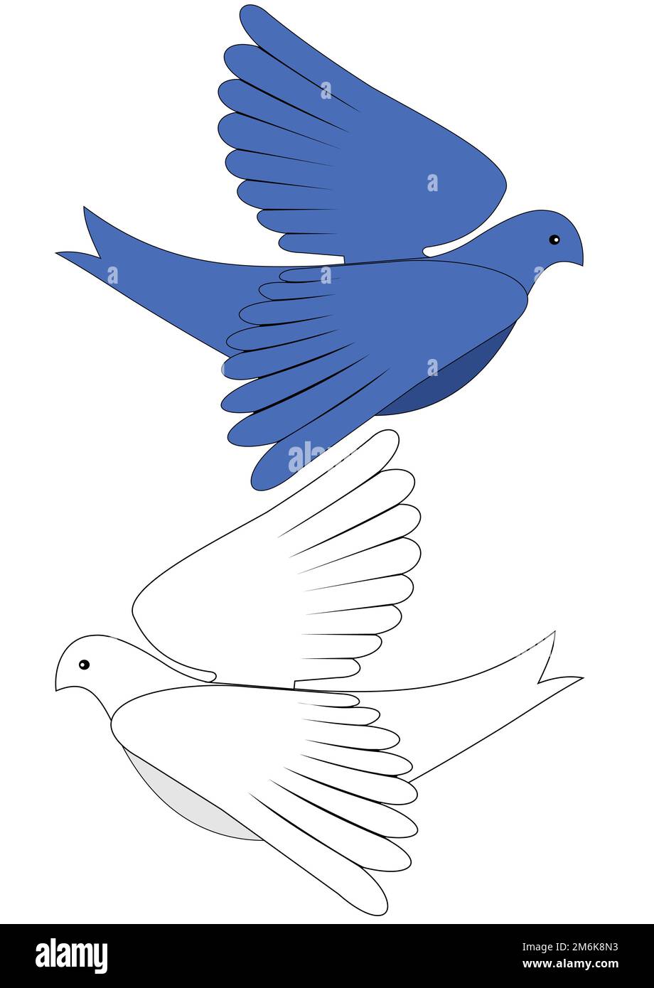 Peace symbol dove pigeon Cut Out Stock Images & Pictures - Alamy
