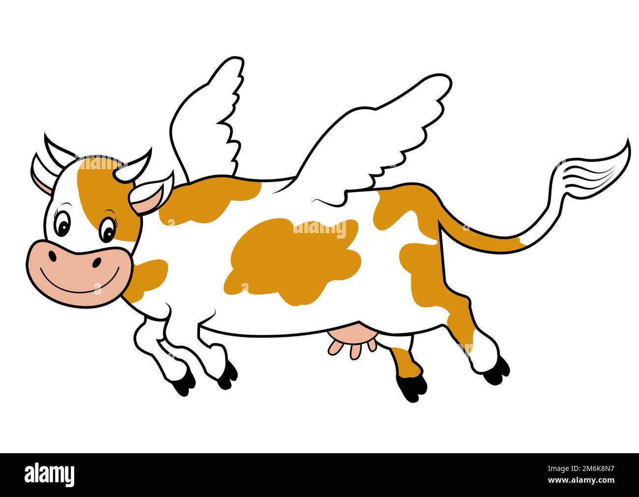 Cartoon Flying Cow