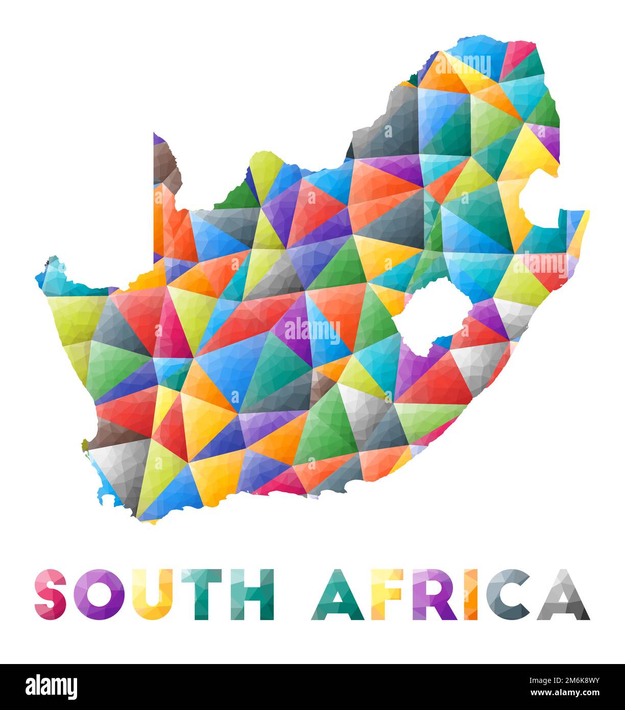 South africa polygonal map Cut Out Stock Images & Pictures - Alamy