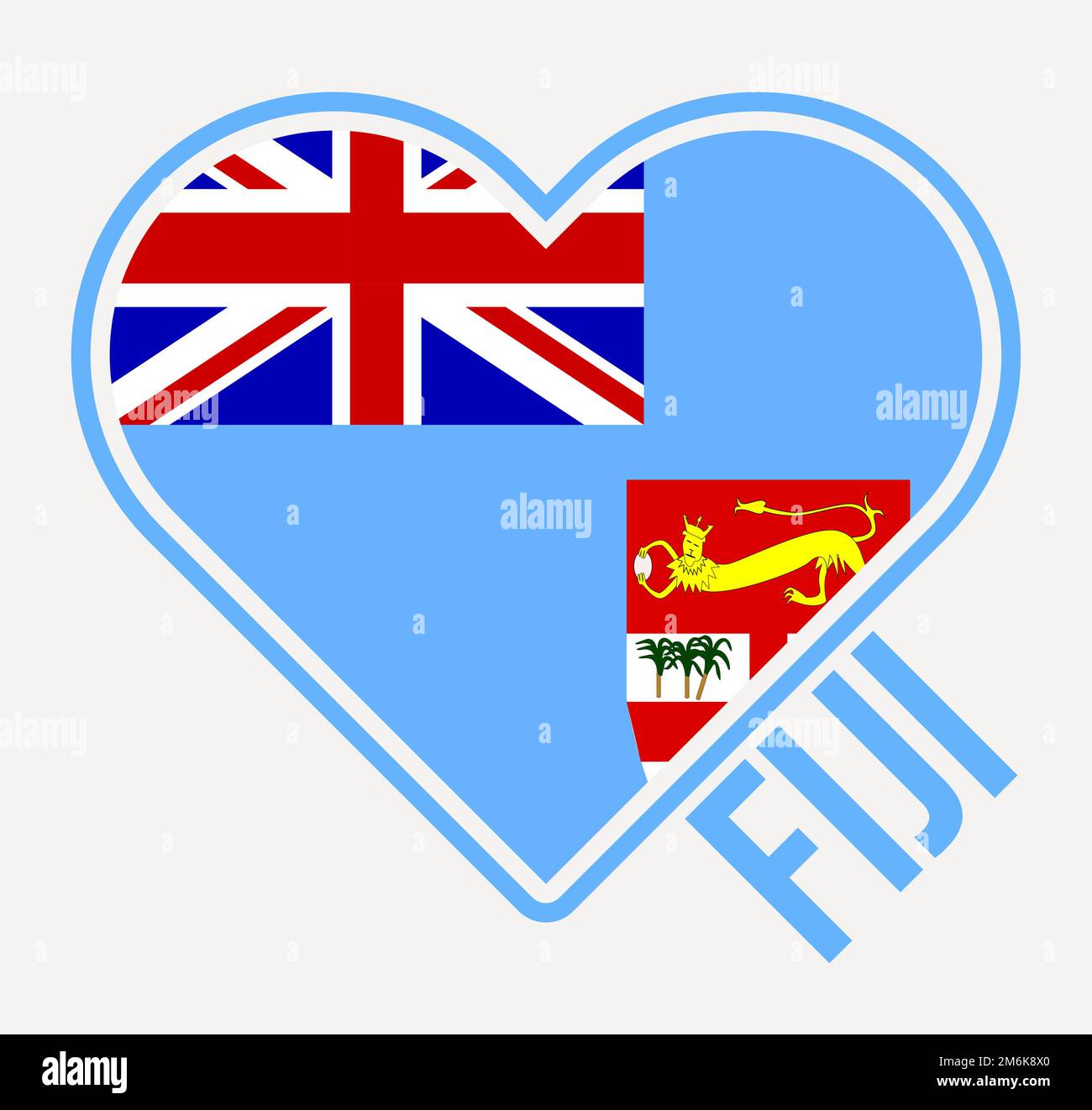 Fiji heart flag badge. Made with Love from Fiji logo. Flag of the ...